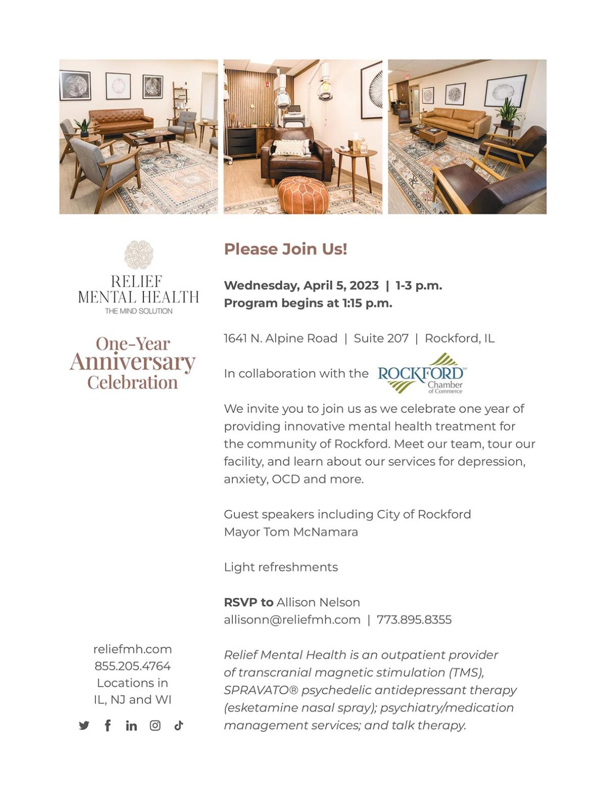 Rockford Anniversary Celebration - Relief Mental Health